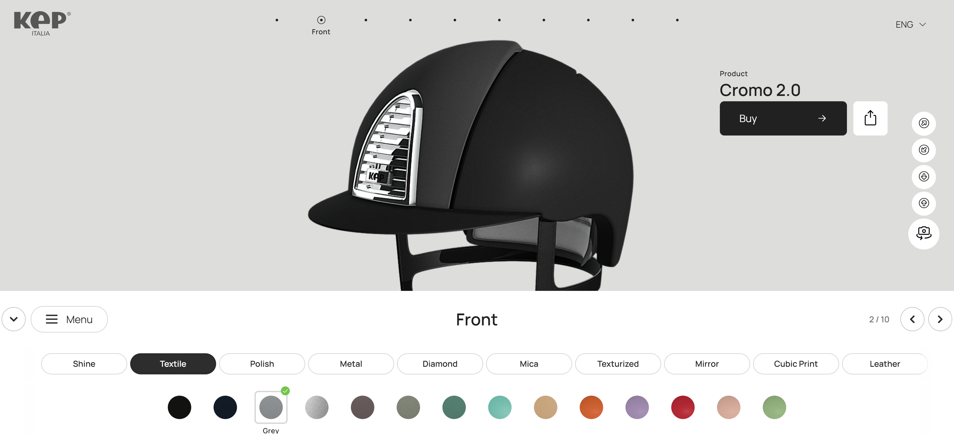 KEP Italia Cromo Helmet Configurator | Malvern Saddlery